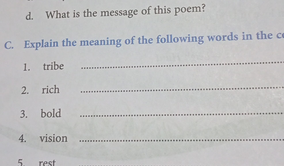 C. Explain the meaning of the following | StudyX