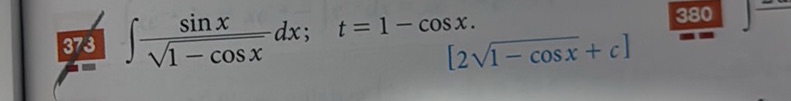 x}{ {1 - x}} dx; t = 1 - x.$ $[2 | StudyX