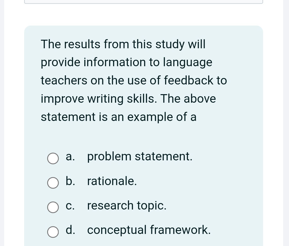 The results from this study will provide | StudyX