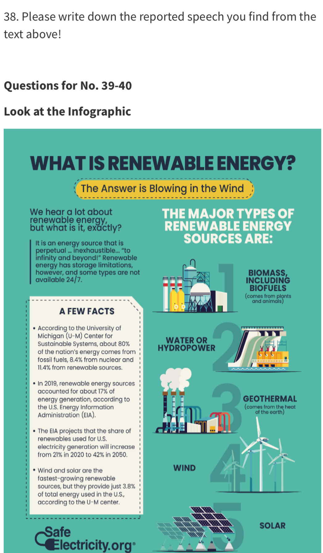 38. Please write down the reported speech | StudyX