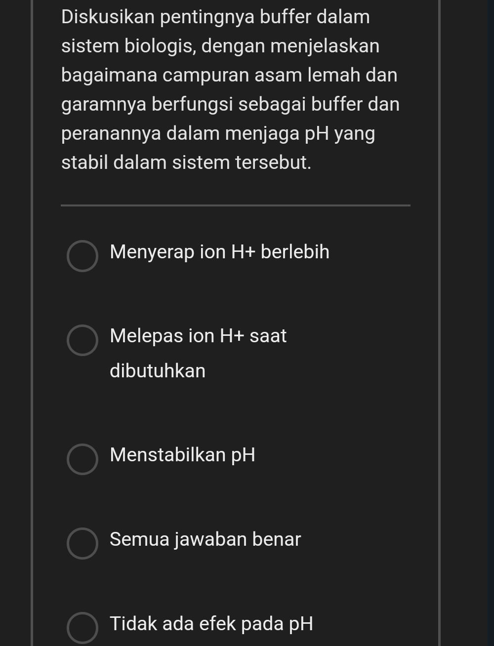 Diskusikan pentingnya buffer dalam sistem | StudyX