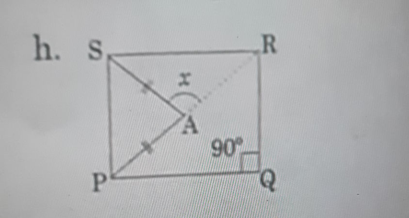 h. The image shows a square with a diagonal | StudyX