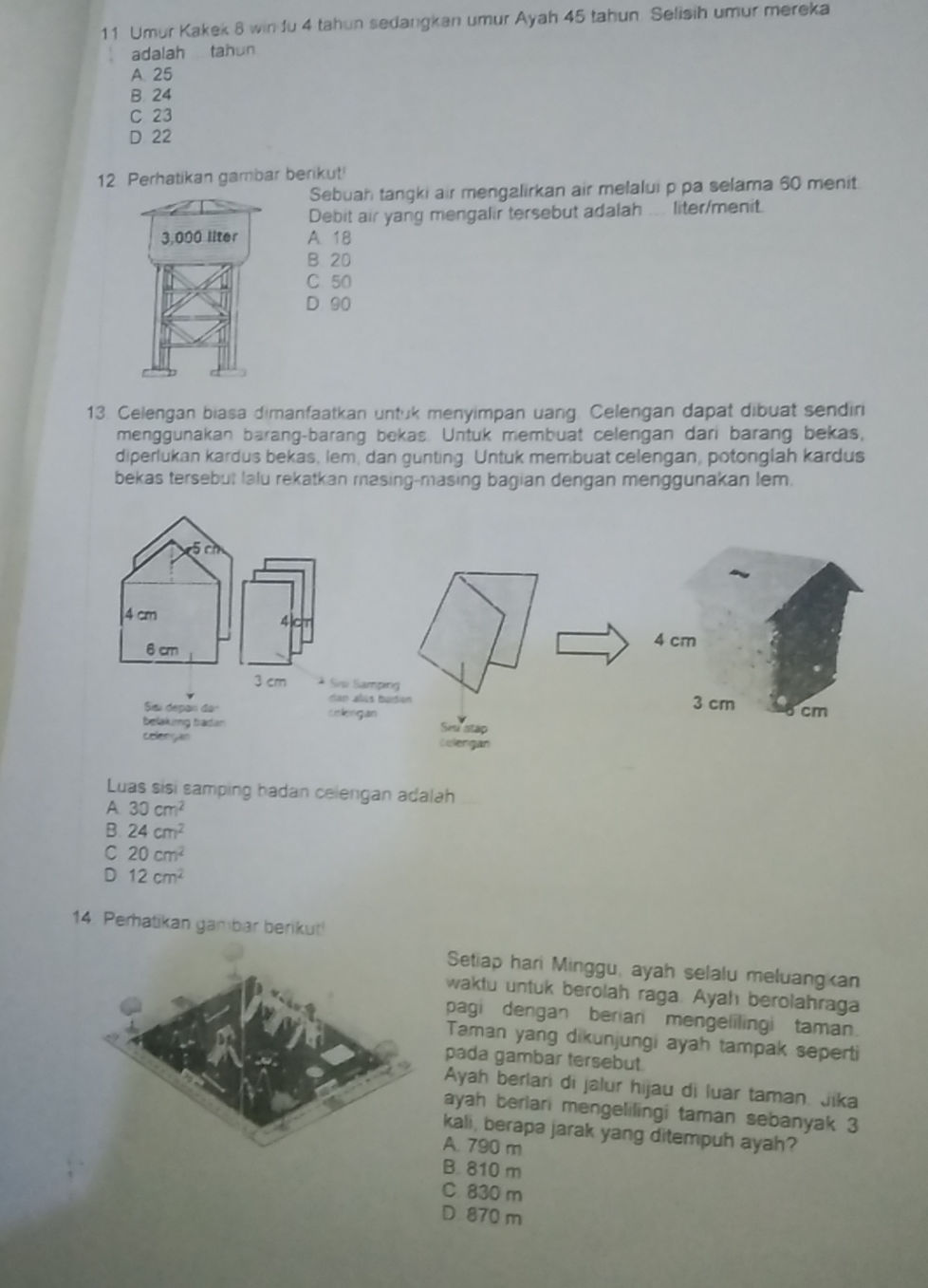 11. Umur Kakek 8 win fu 4 tahun sedangkan | StudyX