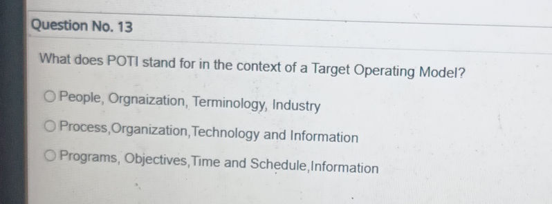 What does POTI stand for in the context of a | StudyX