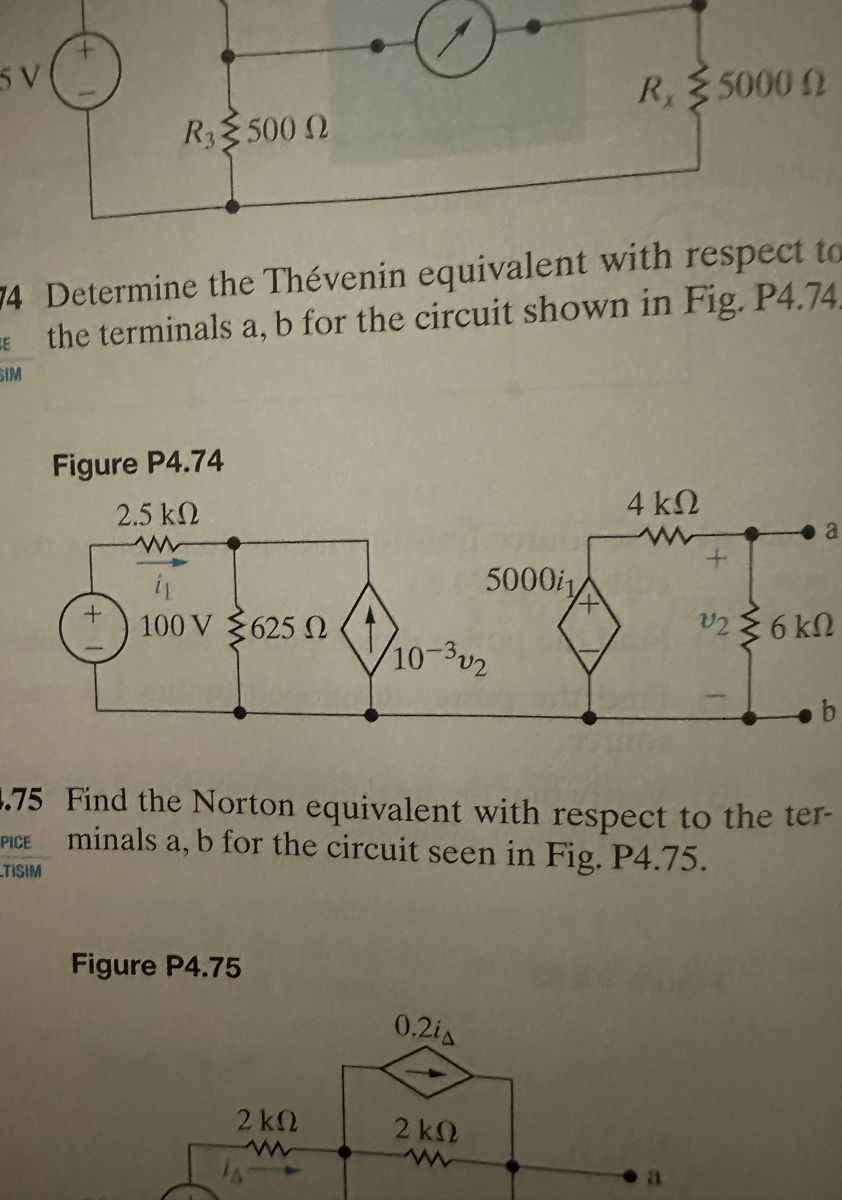 Determine the Thévenin equivalent with | StudyX
