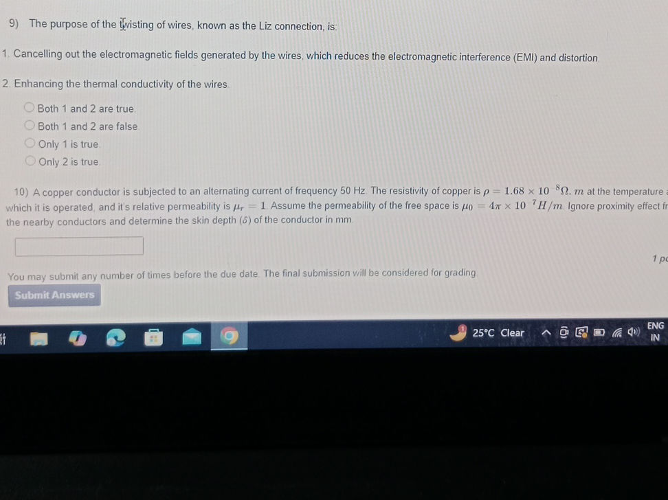 9) The purpose of the twisting of wires, | StudyX