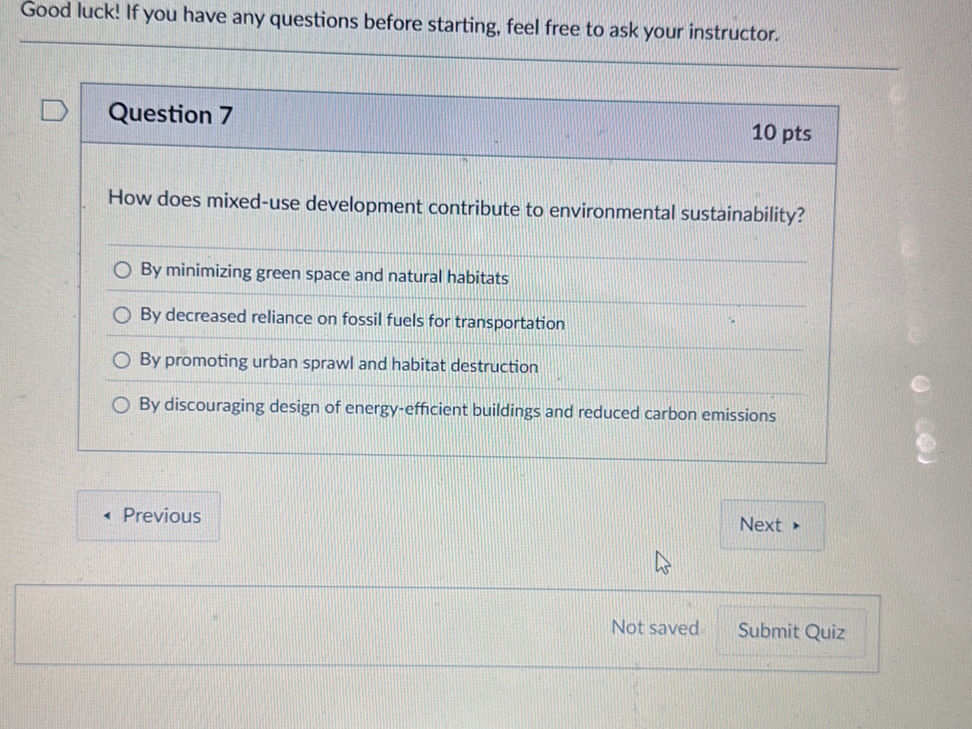 Question 7 How does mixed-use development | StudyX