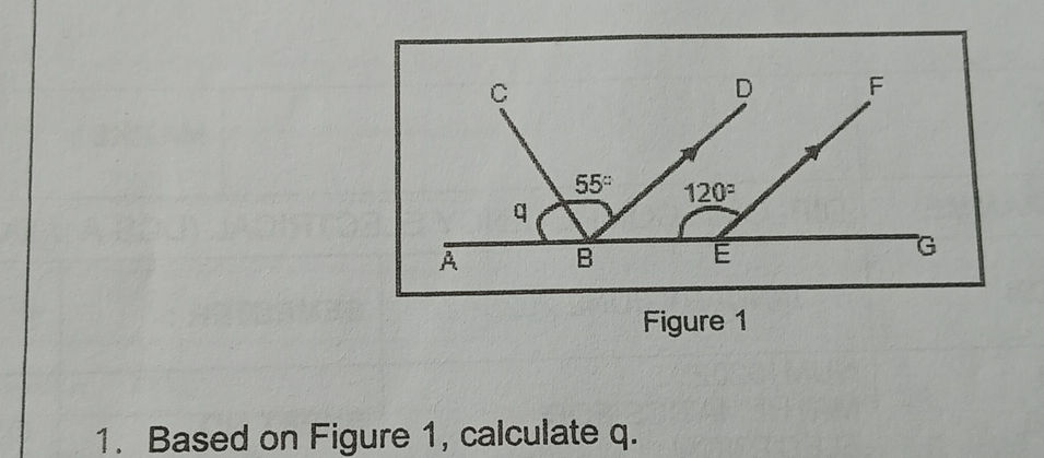 Calculate angle q in the figure | StudyX