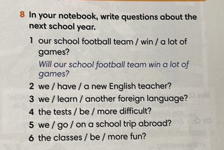 8 In your notebook, write questions about | StudyX