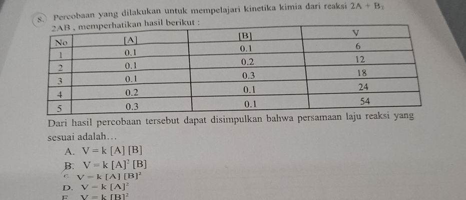 8. Percobaan yang dilakukan untuk | StudyX
