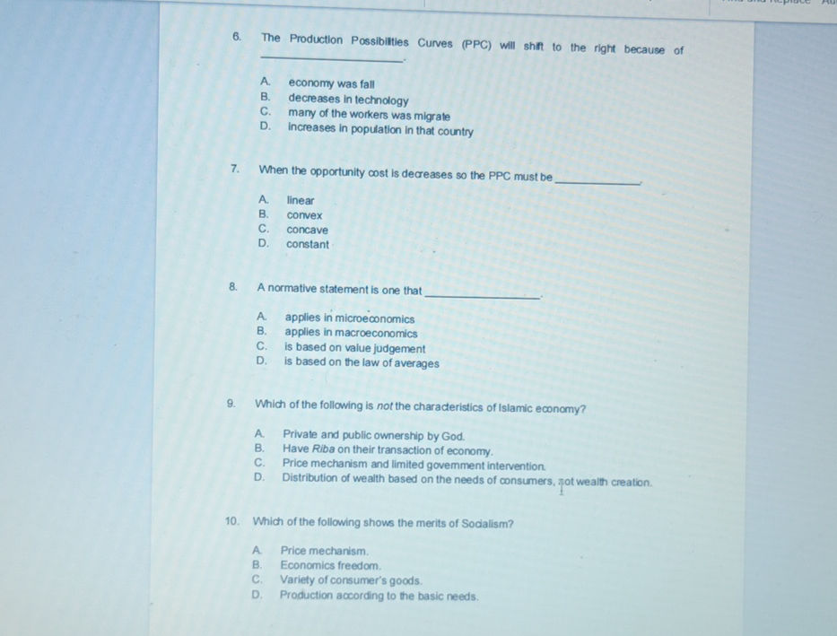 6. The Production Possibilities Curves (PPC) | StudyX