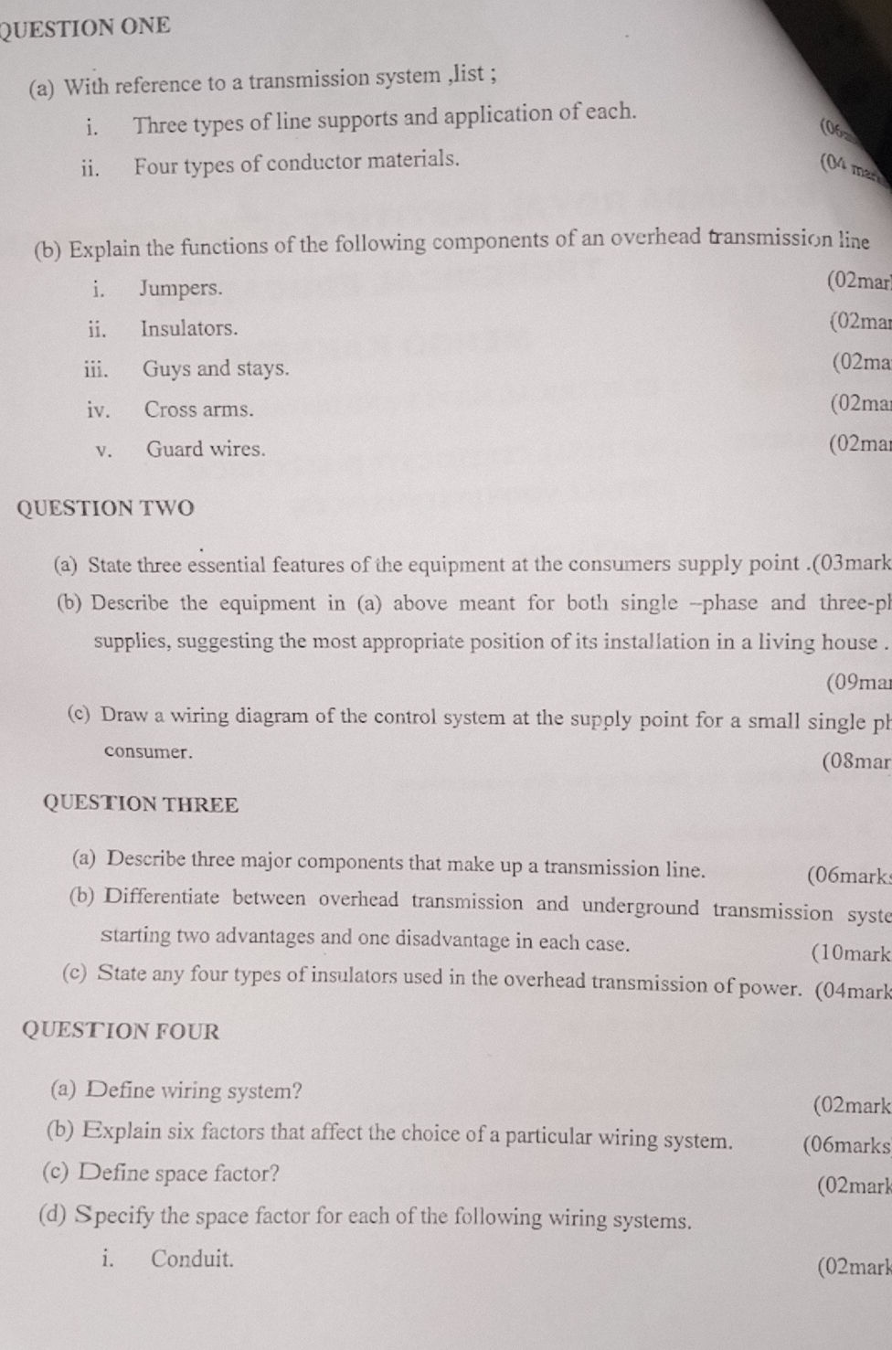 QUESTION ONE (a) With reference to a | StudyX