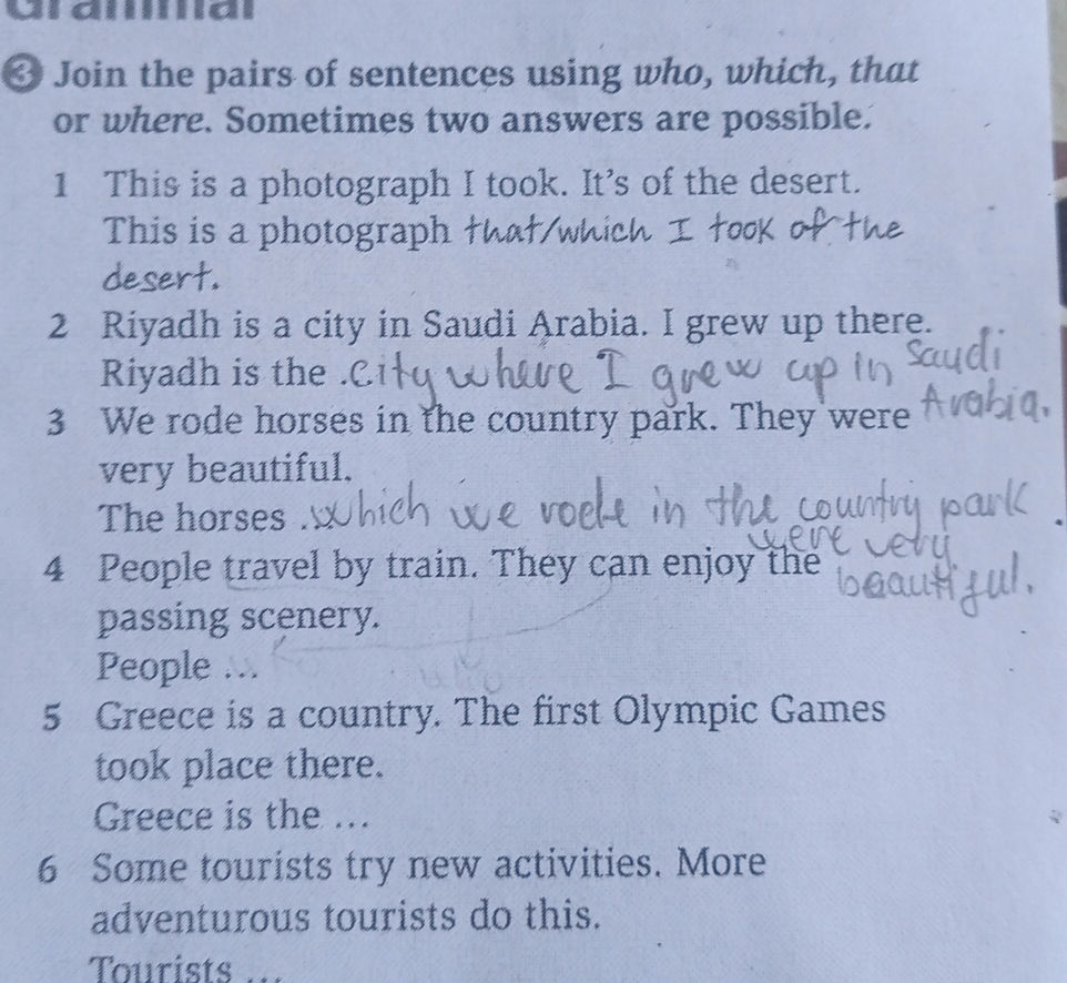 3 Join the pairs of sentences using who, | StudyX