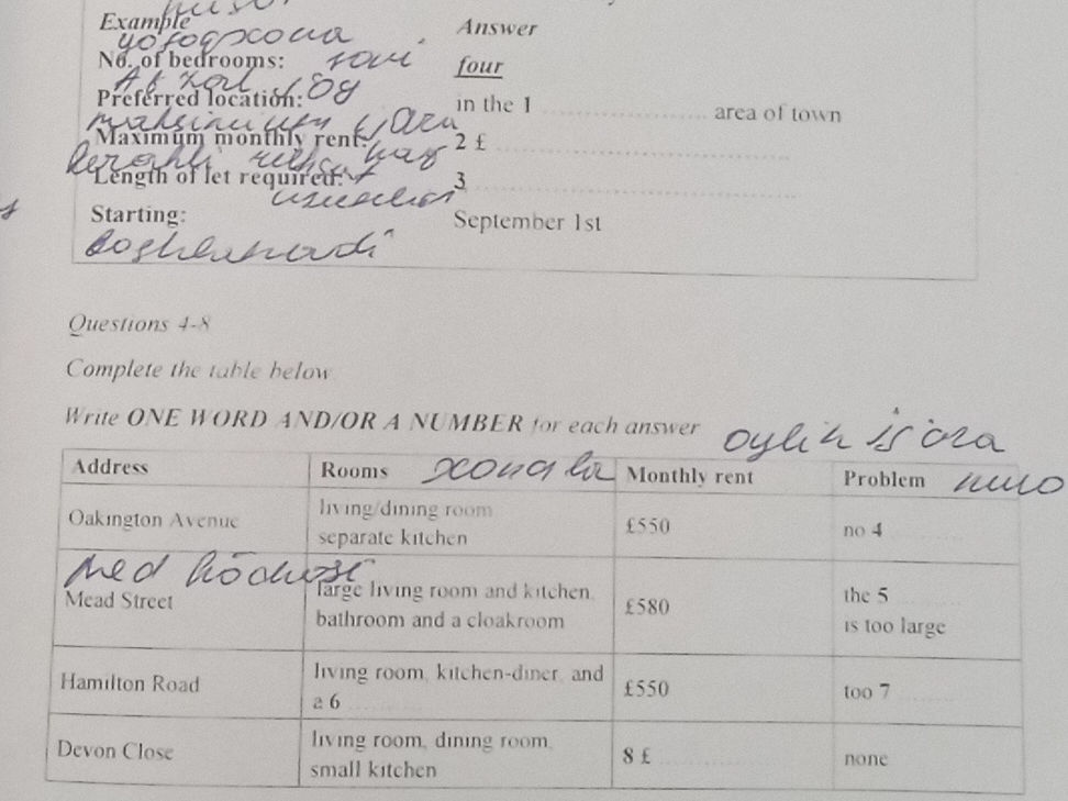 Complete the table below. Write ONE WORD | StudyX