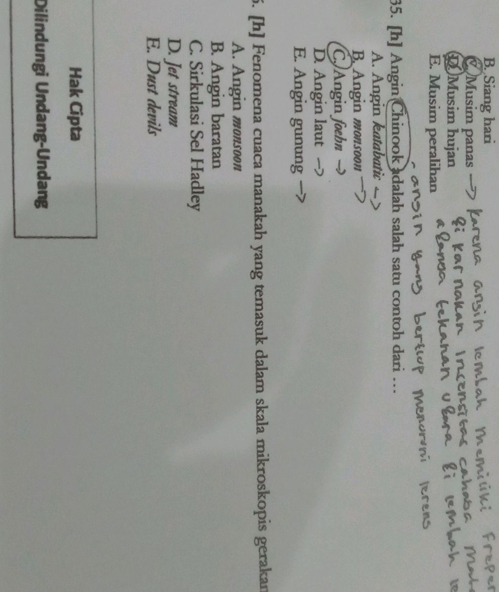 35. [h] Angin Chinook adalah salah satu | StudyX