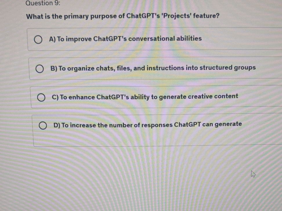 Question 9: What is the primary purpose of | StudyX