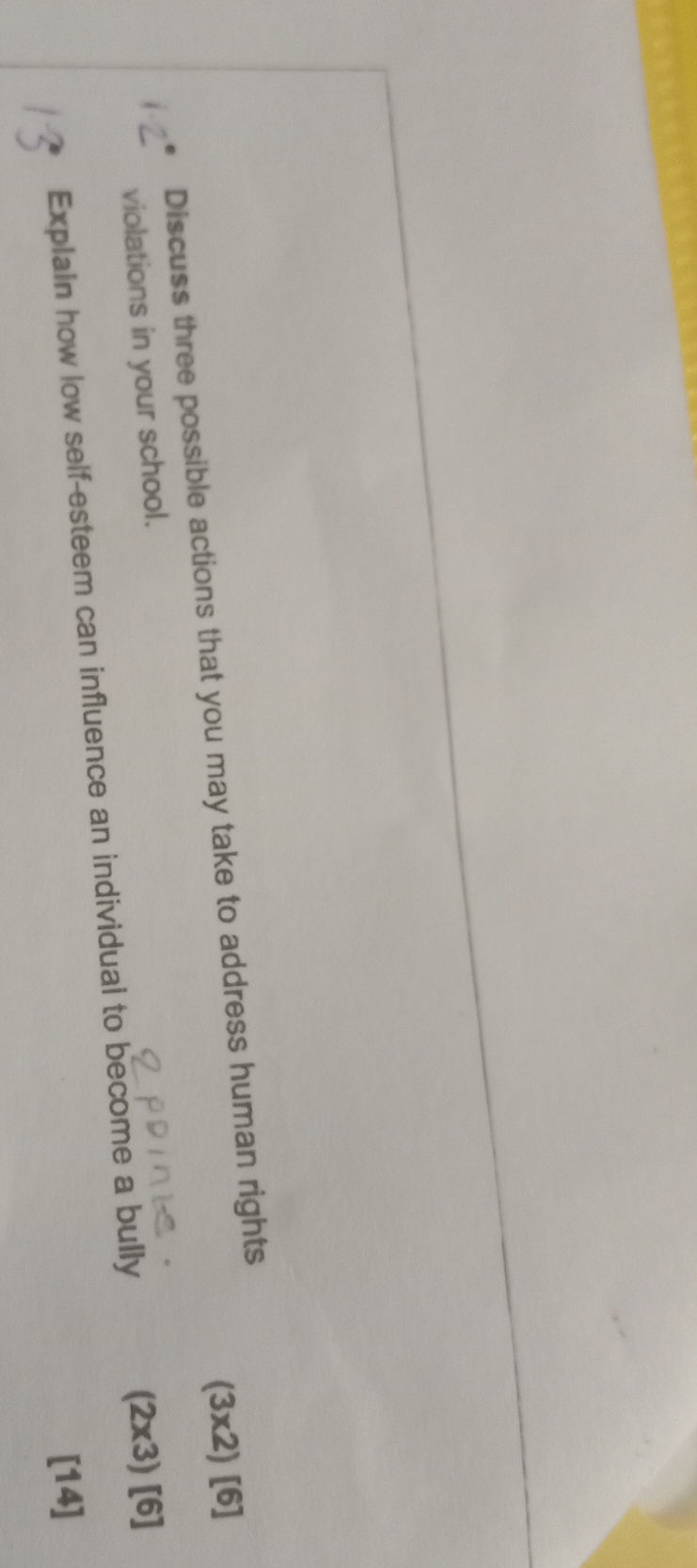 12. Discuss three possible actions that you | StudyX