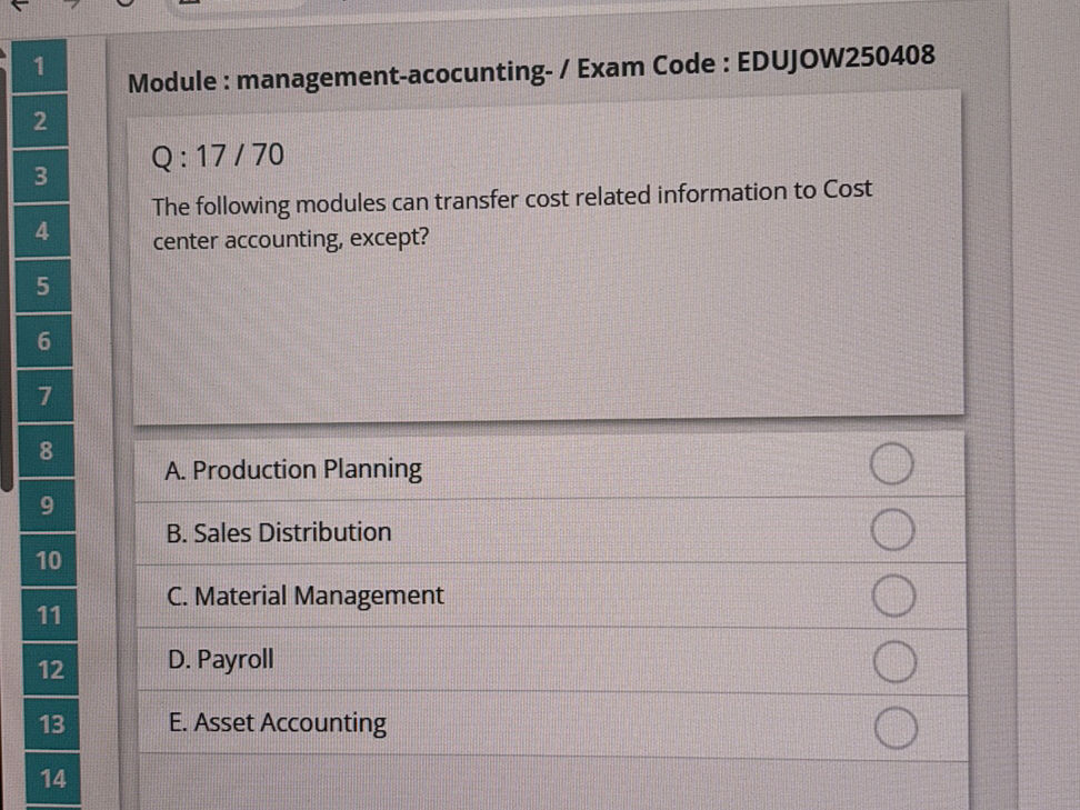 Q: 17 / 70 The following modules can | StudyX