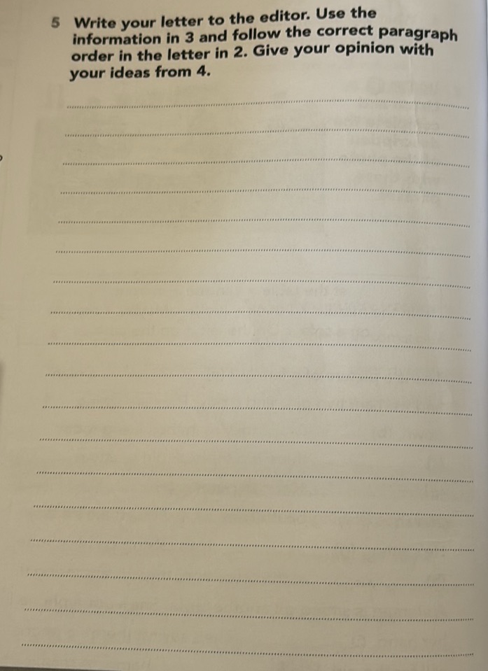 5 Write your letter to the editor. Use the | StudyX