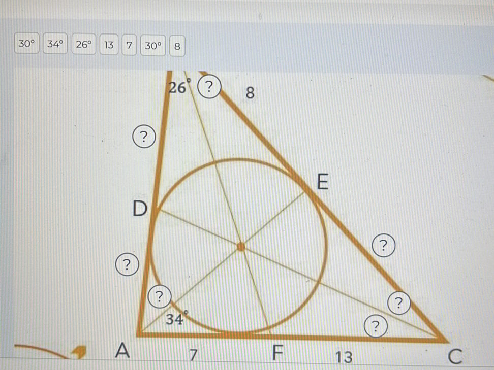 The image shows a triangle with a circle | StudyX