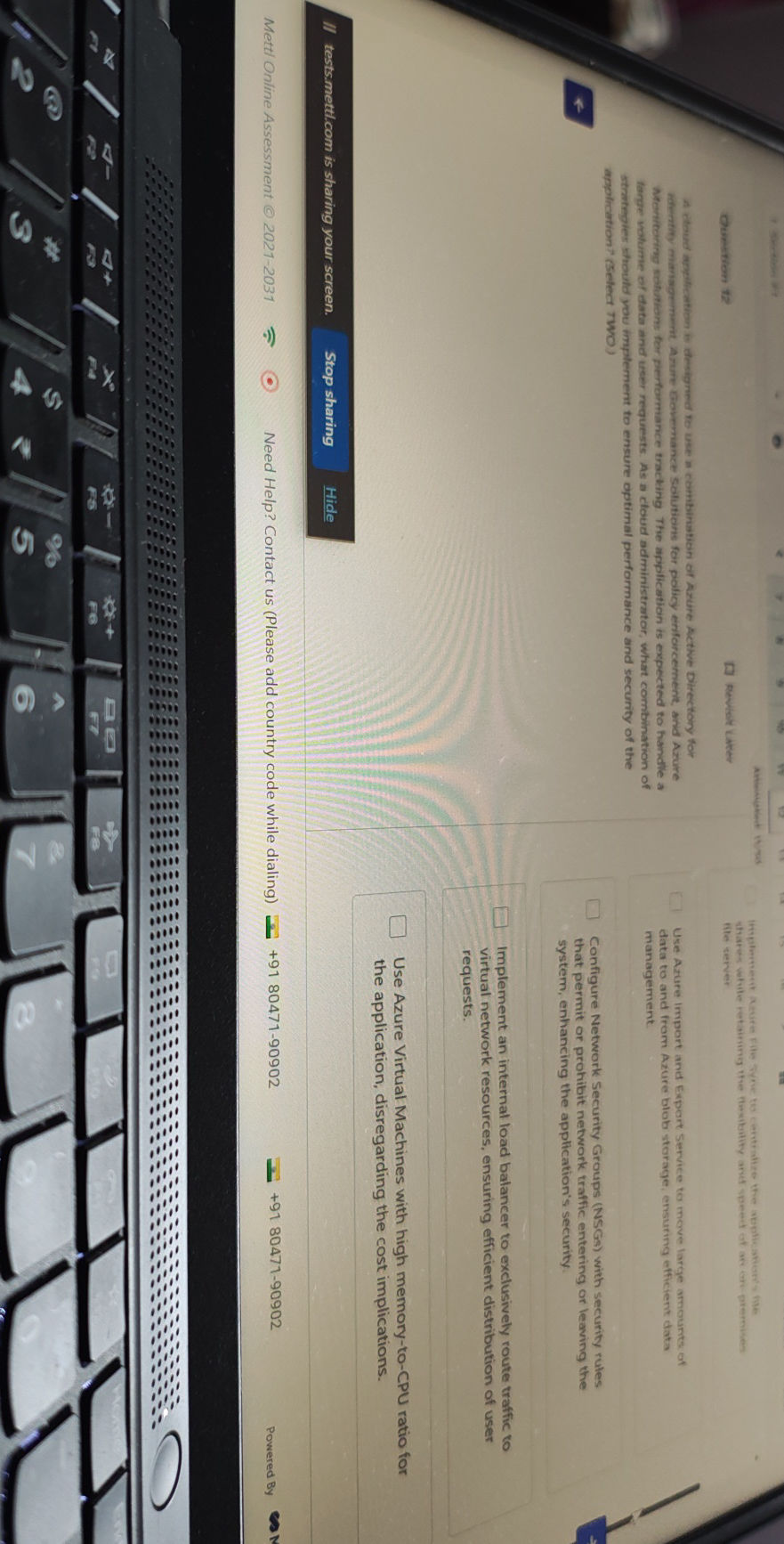 Question 12 A cloud application is designed | StudyX