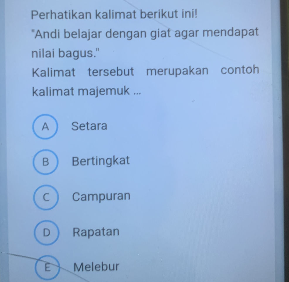 Perhatikan kalimat berikut ini! "Andi | StudyX