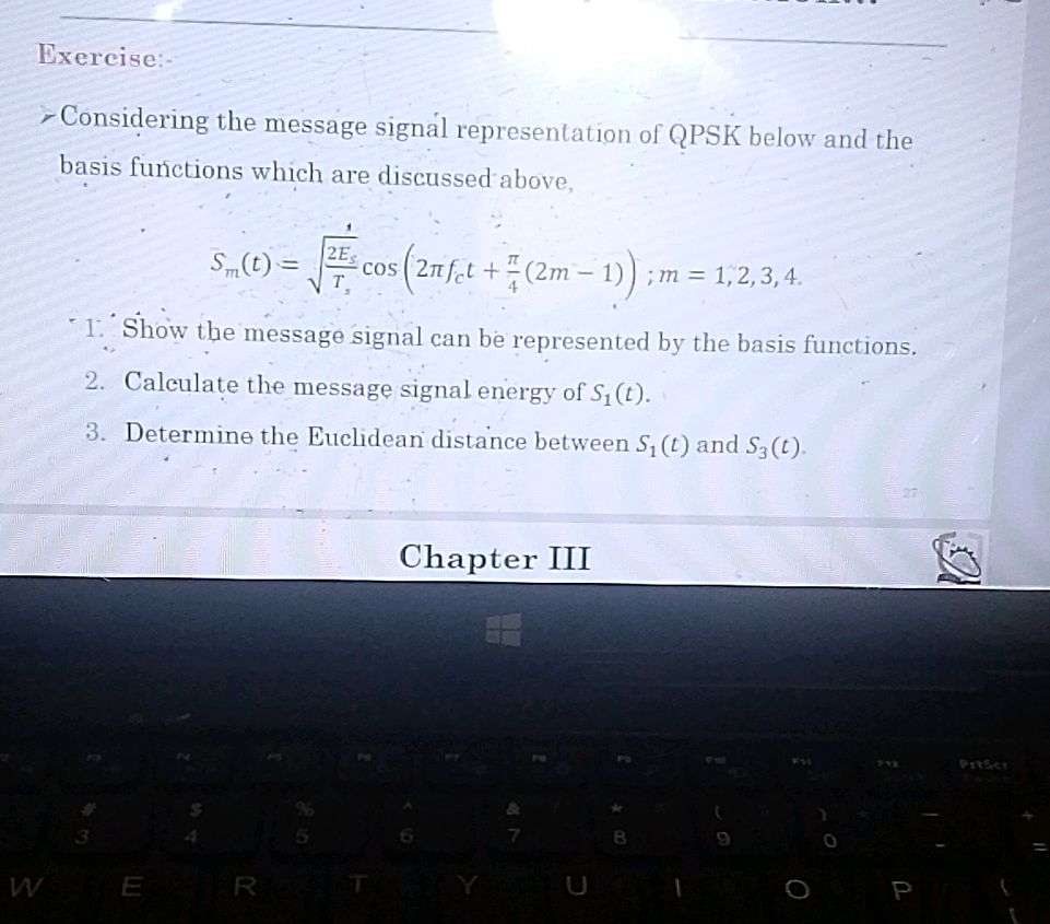 Considering the message signal | StudyX