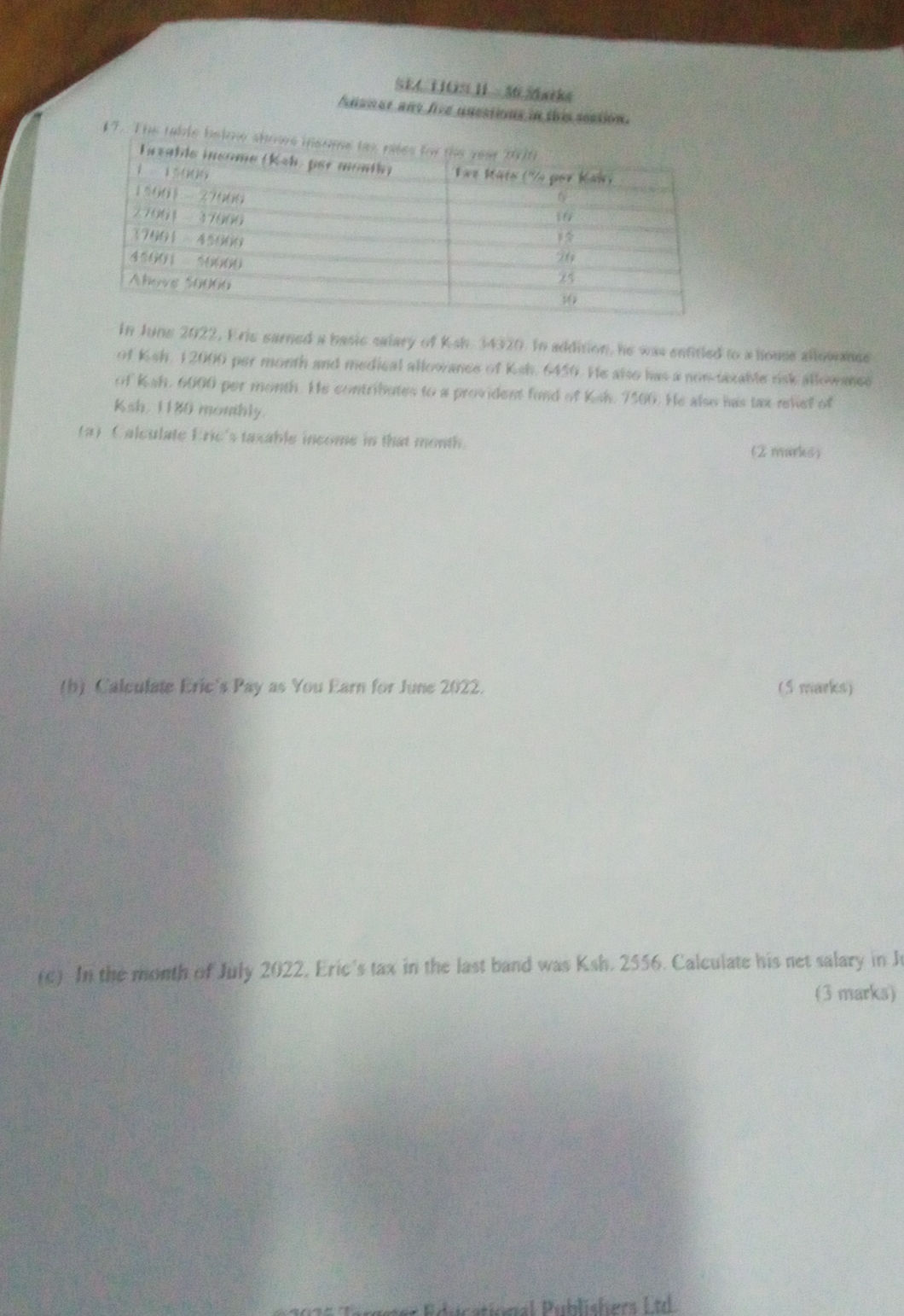 17. The table below shows income tax rates | StudyX