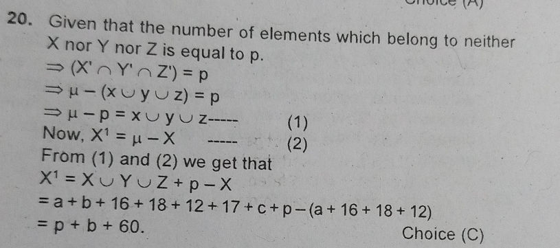20. Given that the number of elements which | StudyX