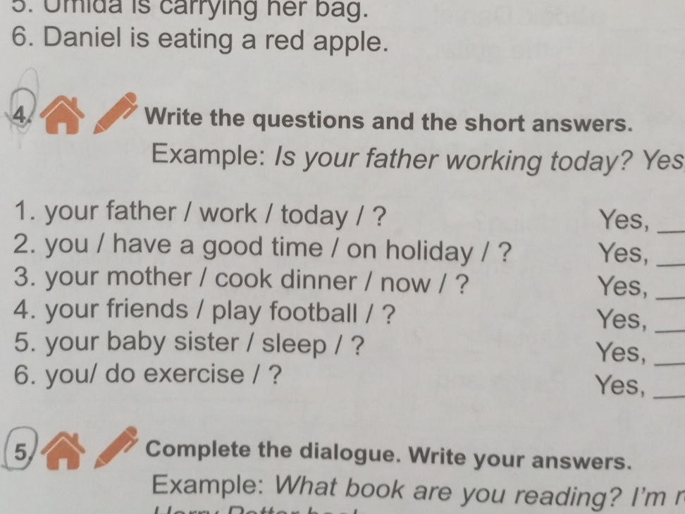 Write the questions and the short answers. | StudyX