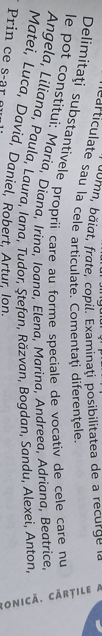 Delimitați substantivele proprii care au | StudyX