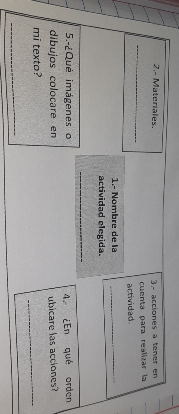2.- Materiales. 5.- ¿Qué imágenes o dibujos | StudyX