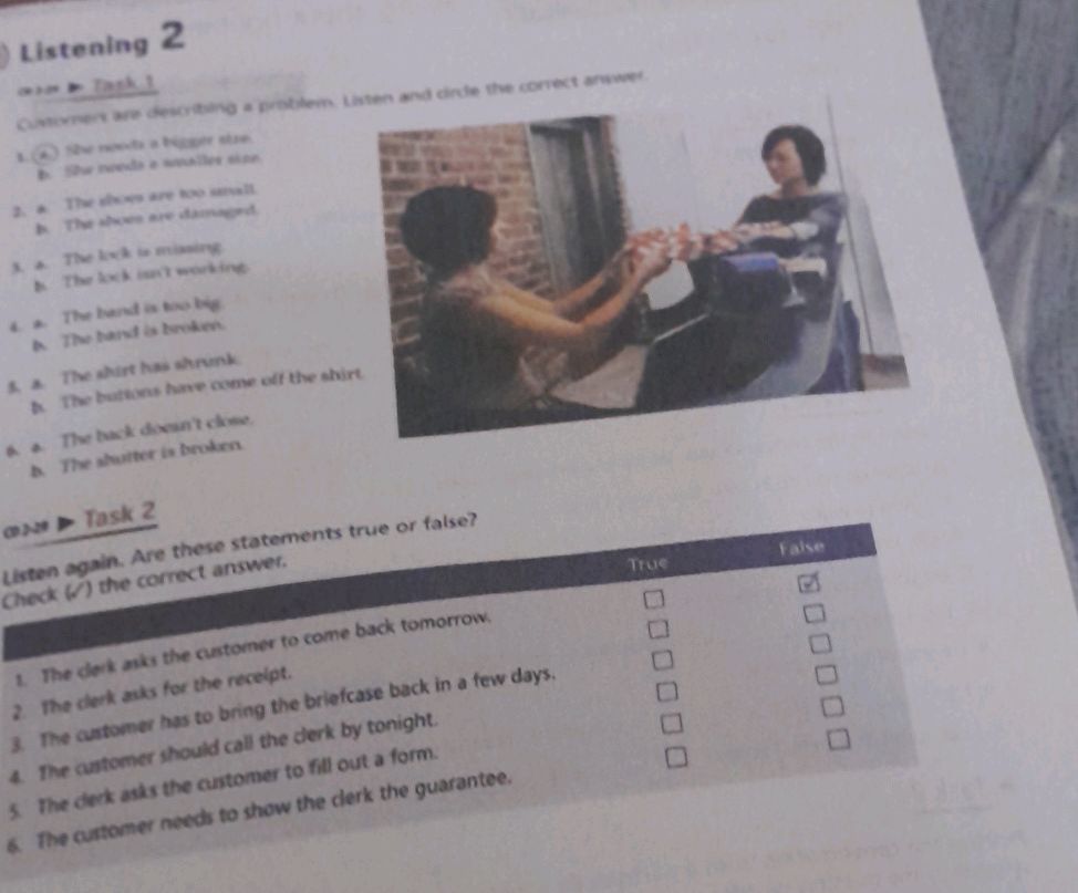 Task 1 Customers are describing a problem. | StudyX