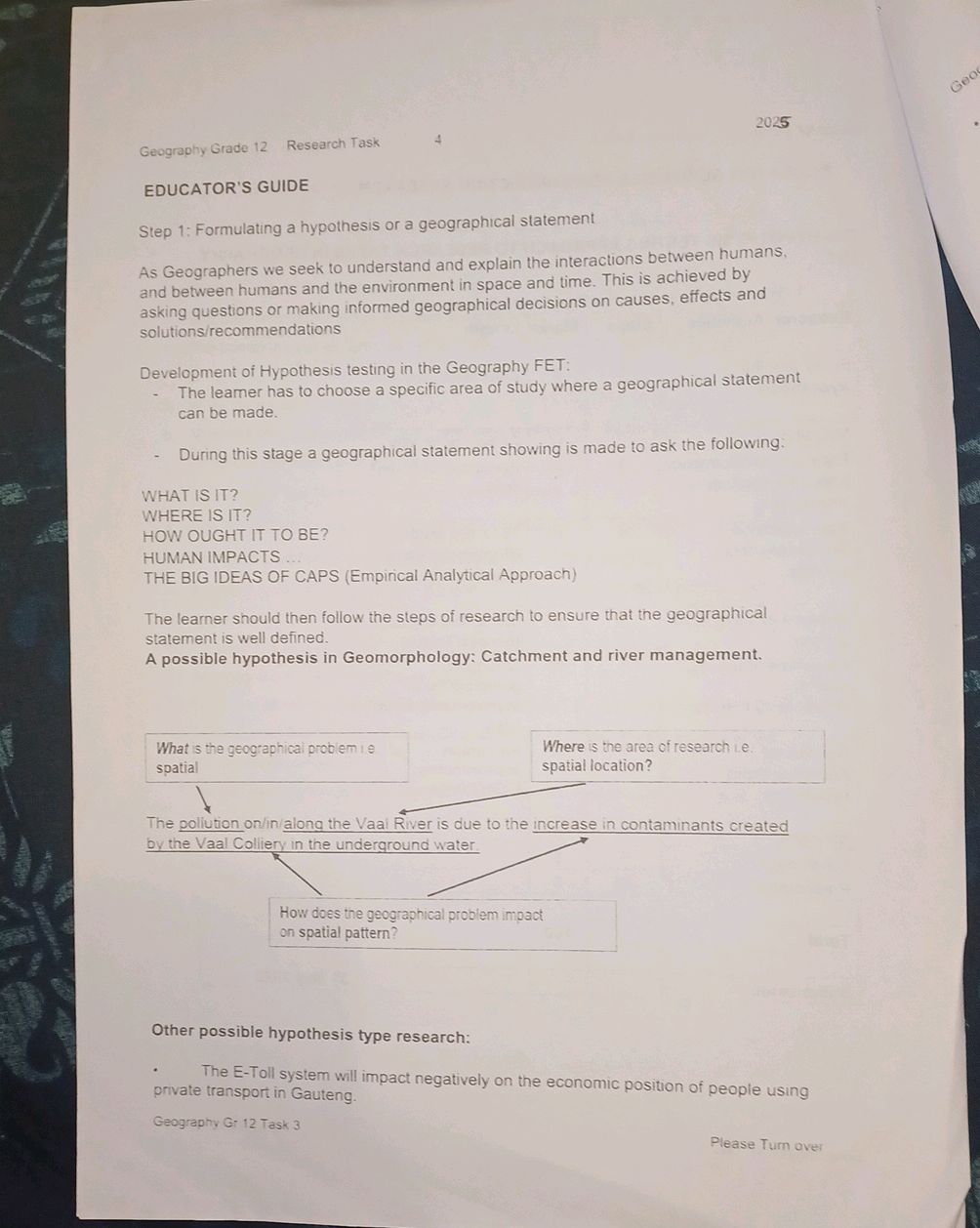 What is the geographical problem i.e. | StudyX
