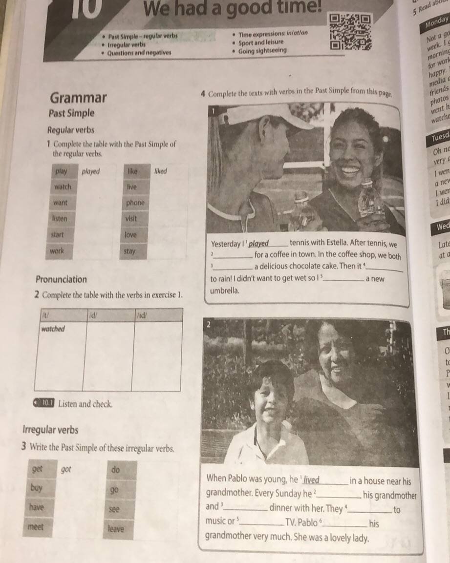 1 Complete the table with the Past Simple of | StudyX