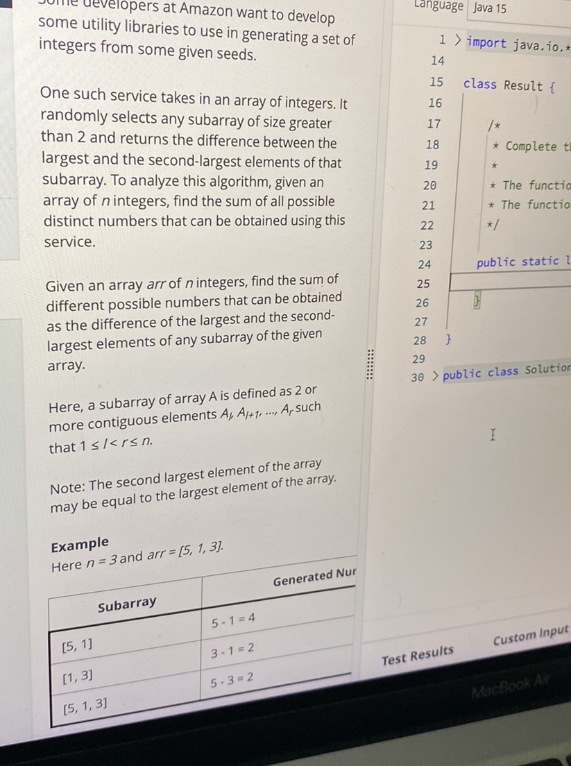 Given an array *arr* of *n* integers, find | StudyX