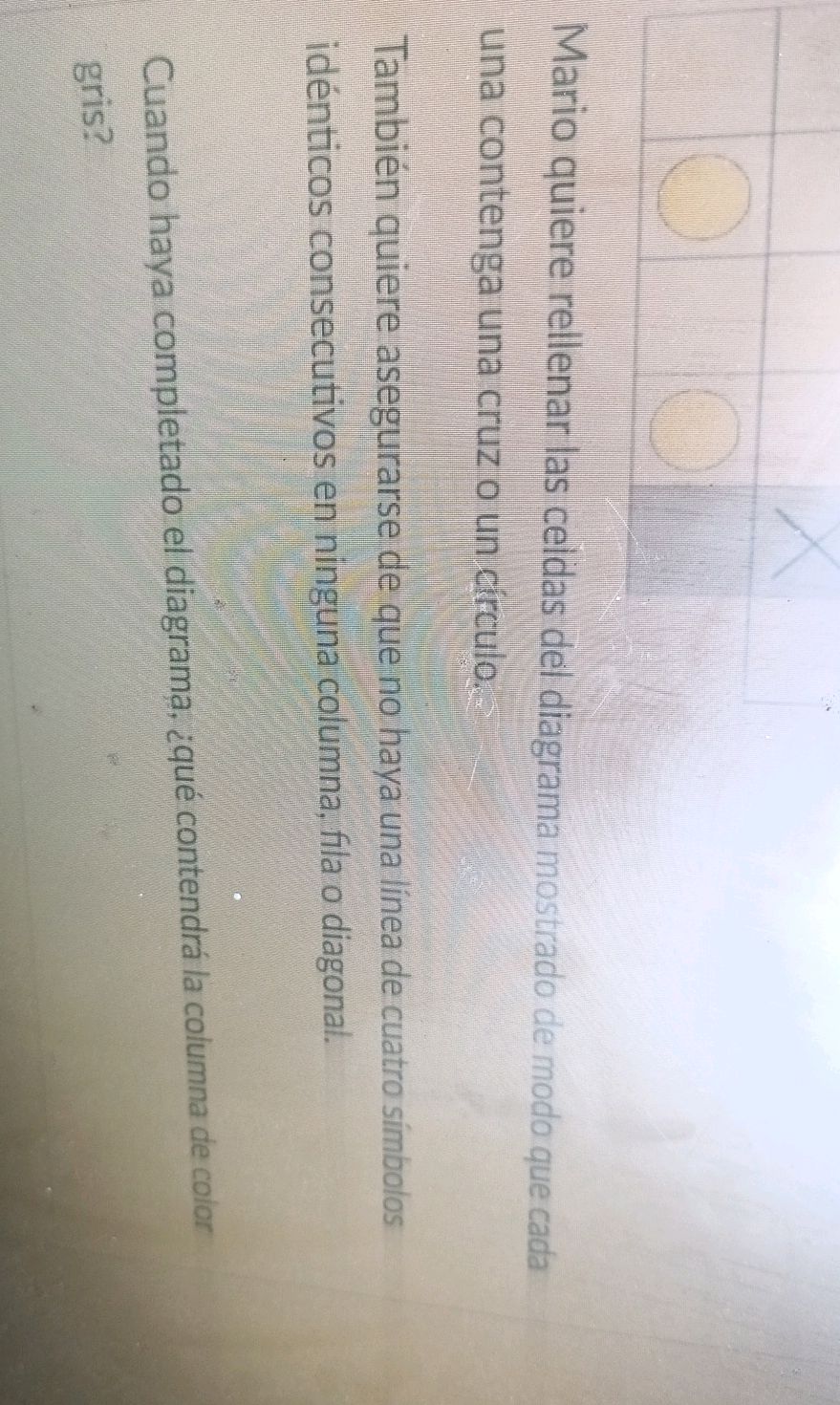 Mario quiere rellenar las celdas del | StudyX