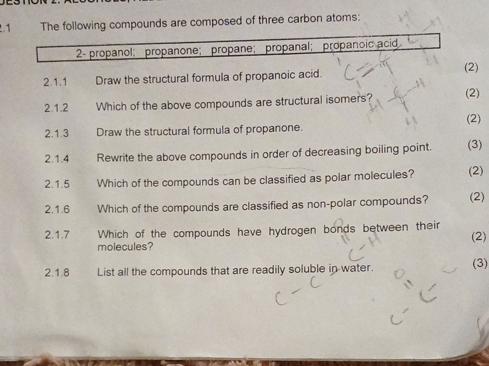 The following compounds are composed of | StudyX
