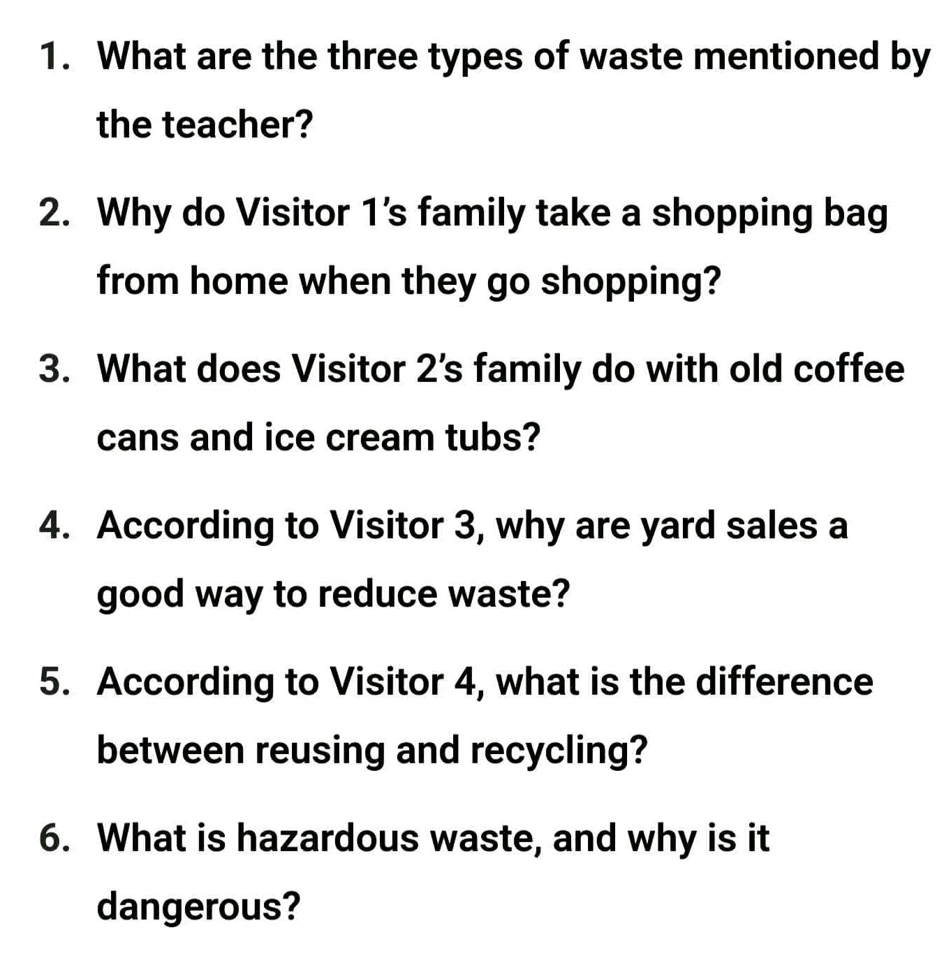 1. What are the three types of waste | StudyX