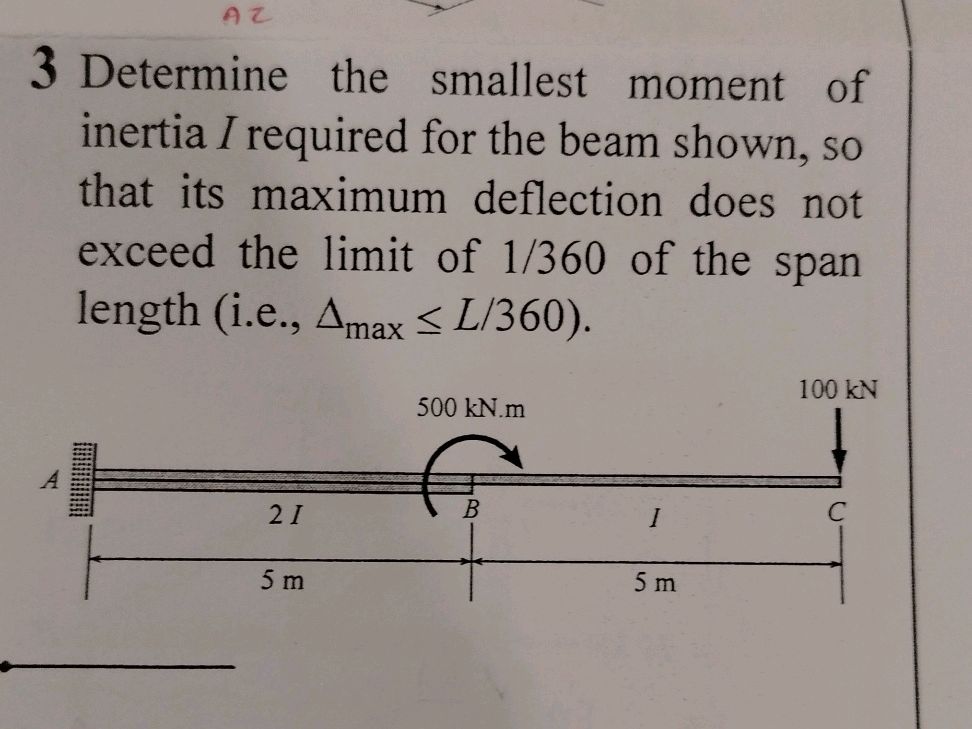 3 Determine the smallest moment of inertia | StudyX