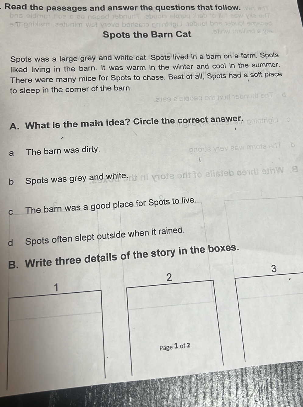 Read the passages and answer the questions | StudyX