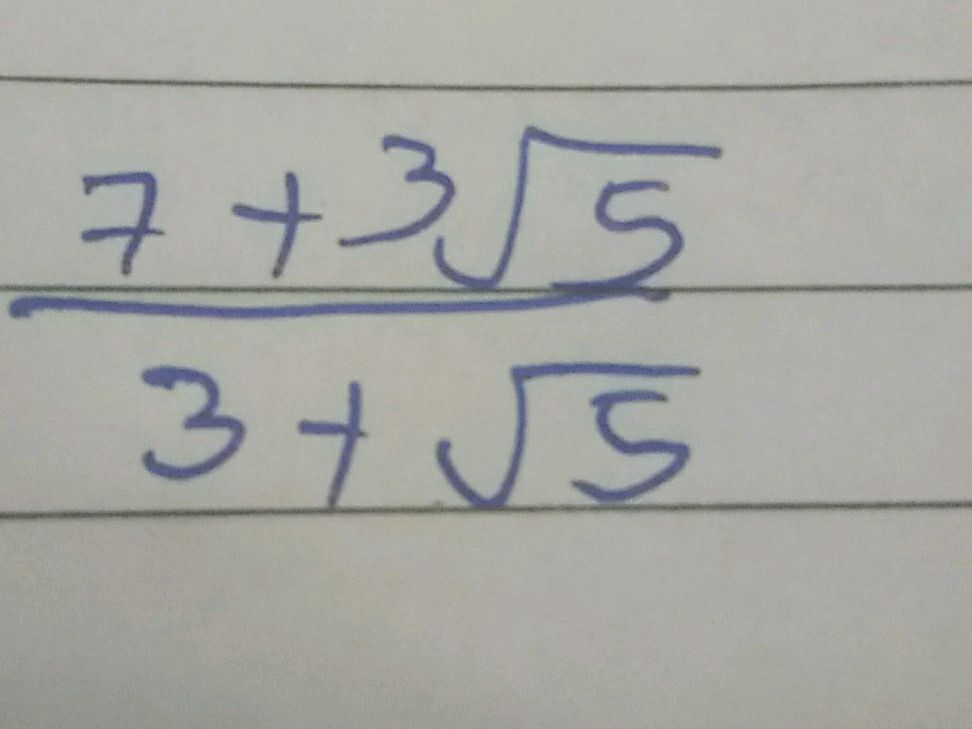 Simplify the expression: (7+3√5) / (3+√5) | StudyX
