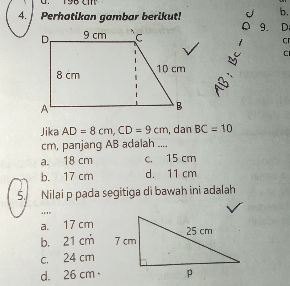 4. Perhatikan gambar berikut! ``` D ---- | StudyX