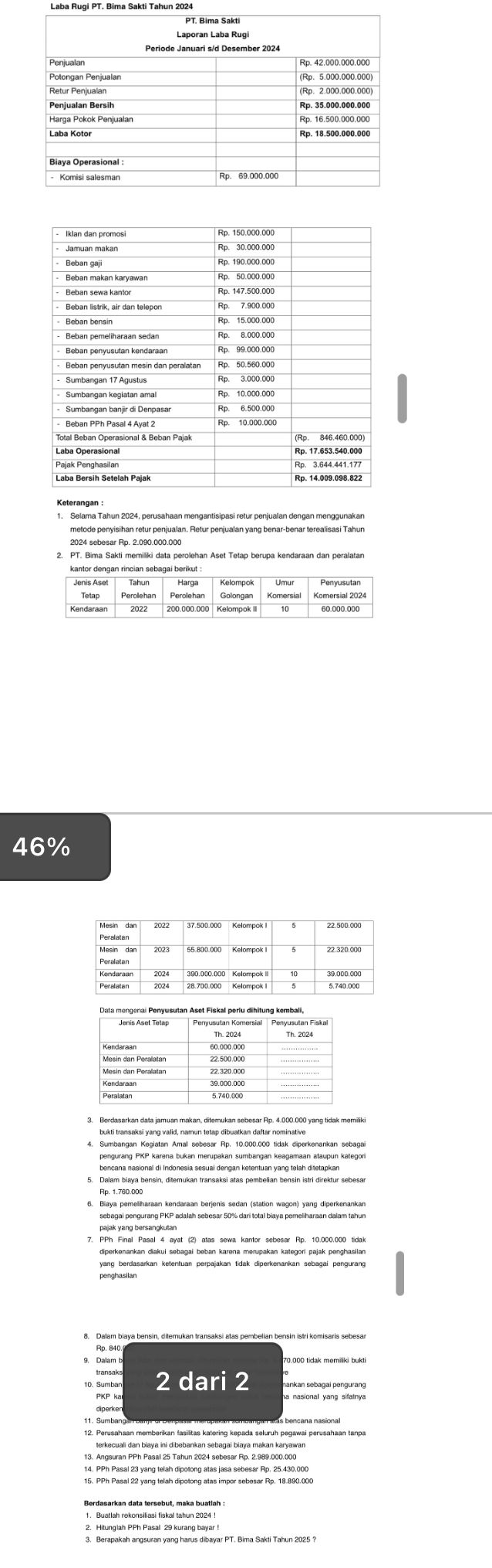 Berdasarkan data tersebut, maka buatlah: 1. | StudyX