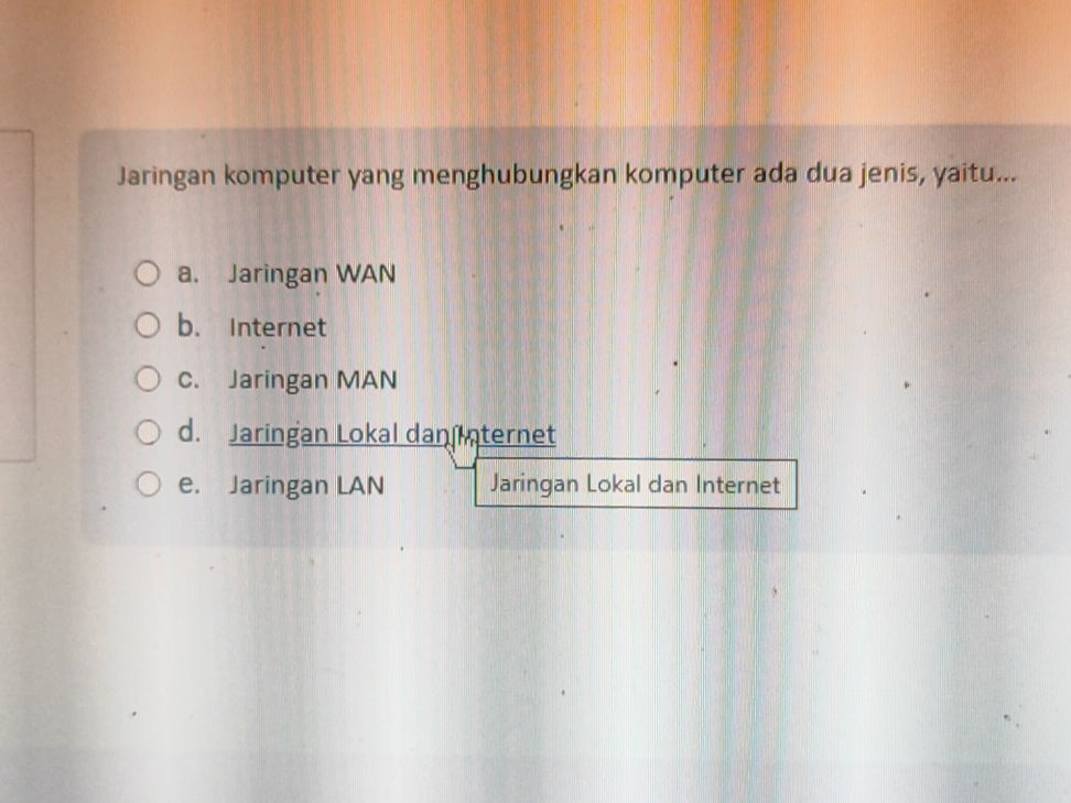 Jaringan komputer yang menghubungkan | StudyX