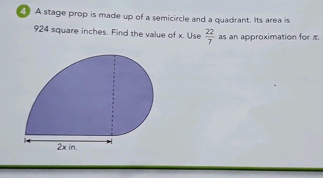 A stage prop is made up of a semicircle and | StudyX