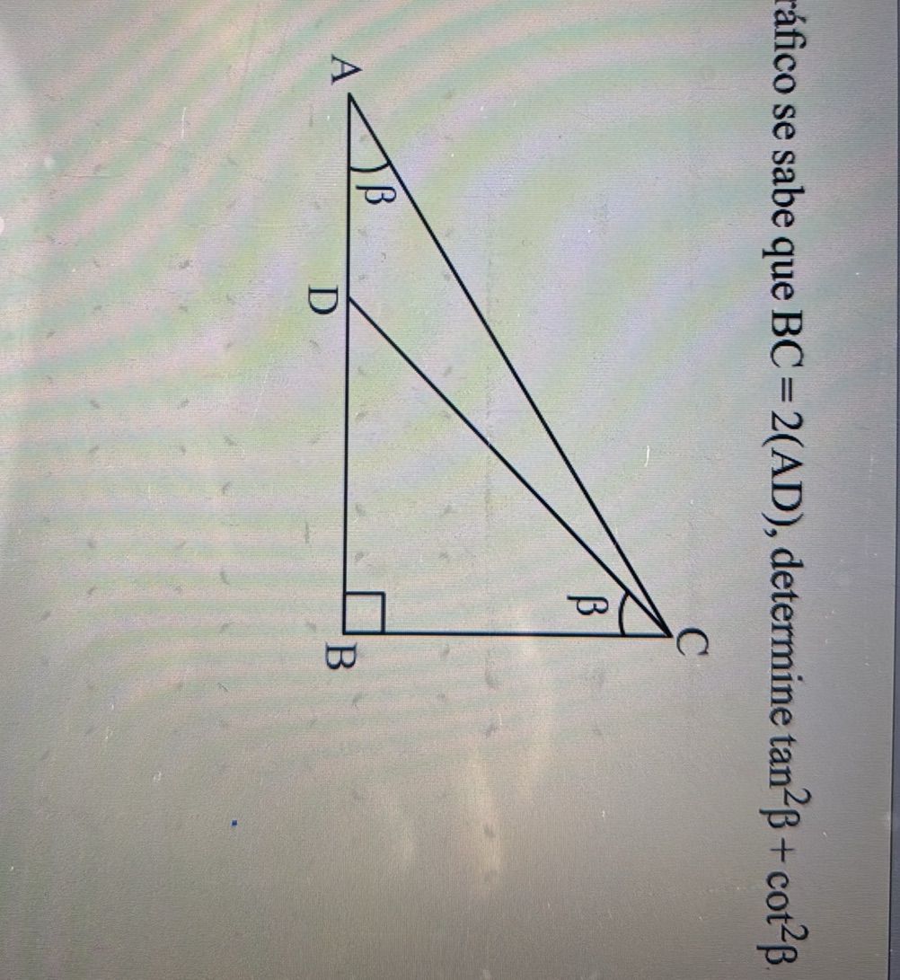Dado que $BC = 2(AD)$, determine $^2 + ^2 | StudyX