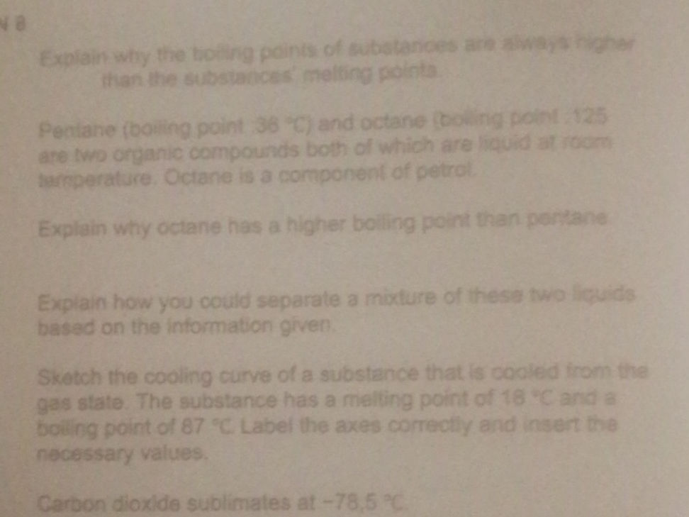 Explain why the boiling points of substances | StudyX
