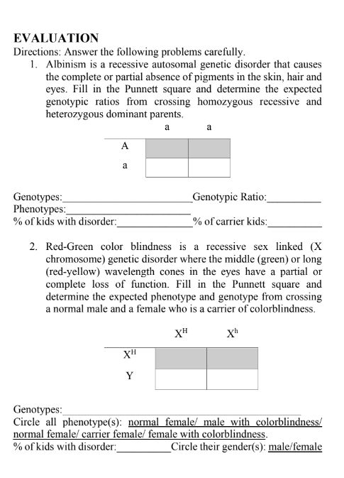 1. Albinism is a recessive autosomal genetic | StudyX