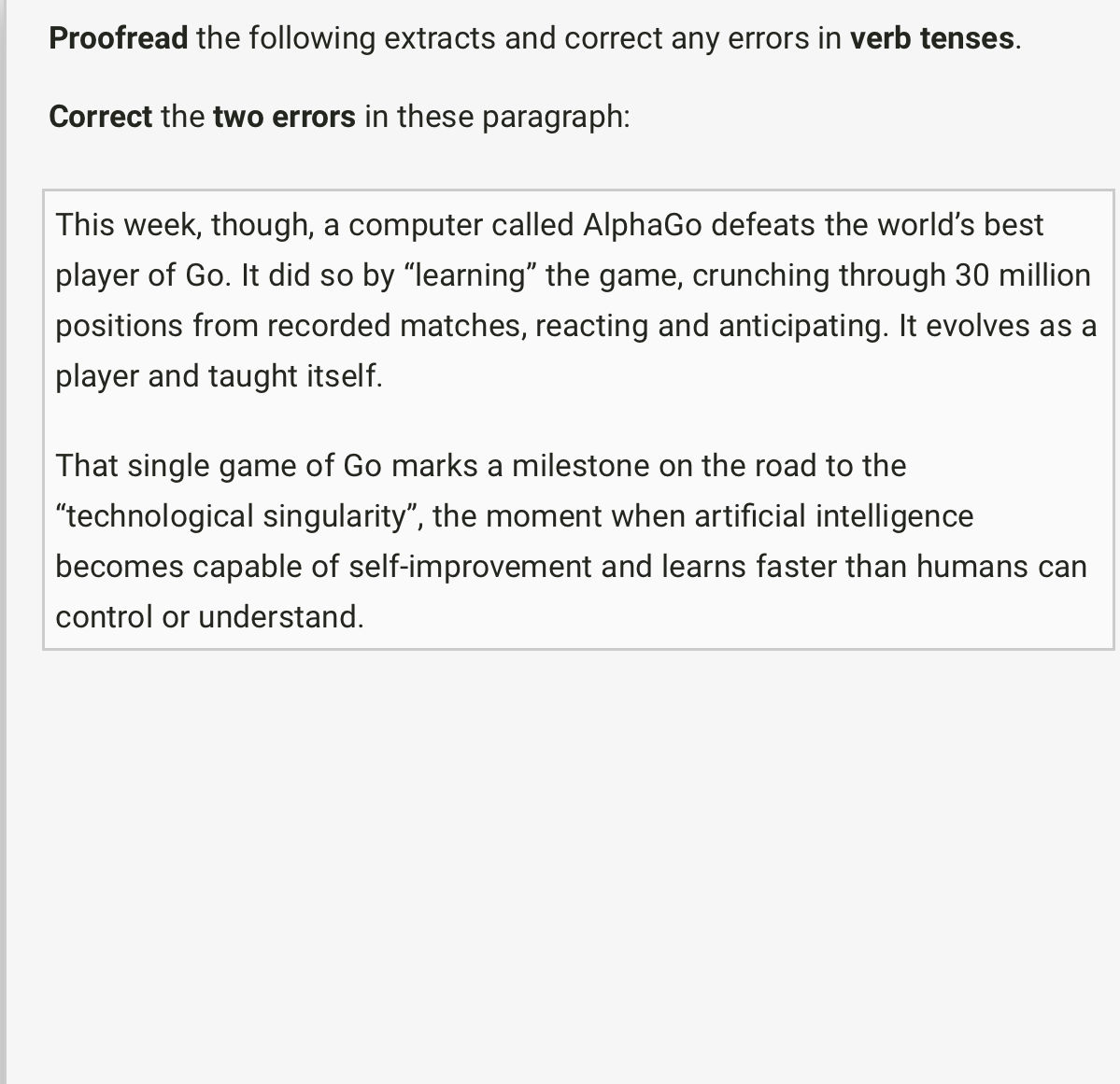 Proofread the following extracts and correct | StudyX